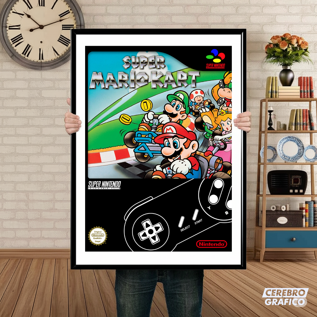 Cuadro SNES Super Mario Kart – Cerebro Gráfico