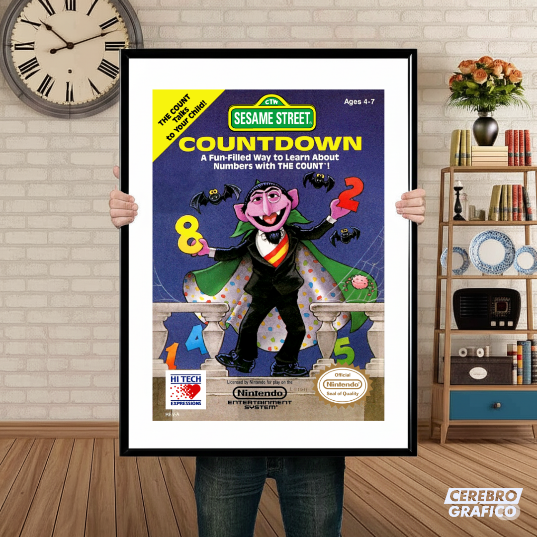 Cuadro Nintendo Sesame Street Countdown – Cerebro Gráfico